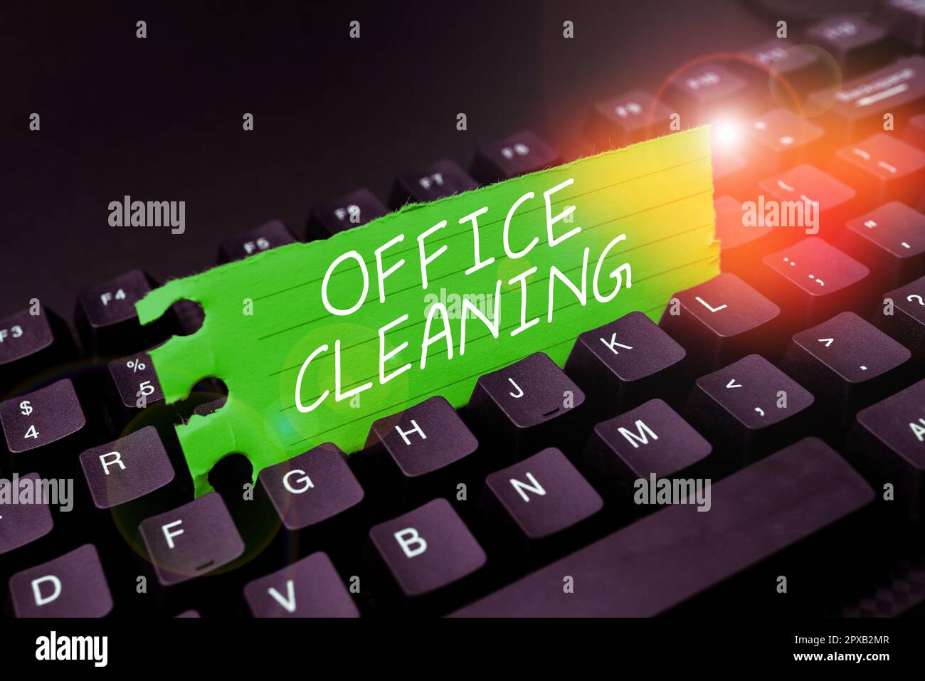 Text caption presenting Office Cleaning, Word for the action or process ...