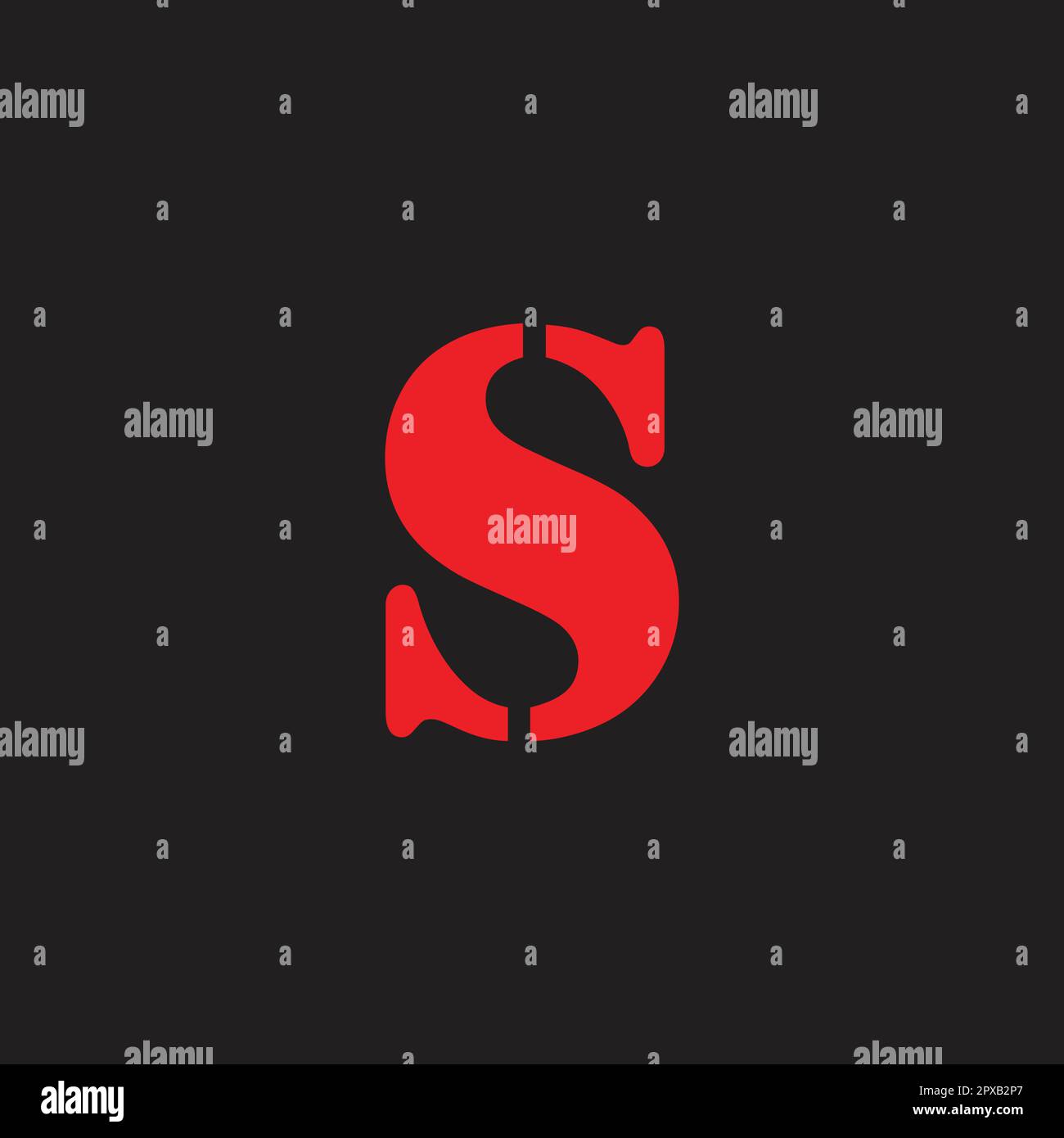 Letter S red geometric symbol simple logo vector Stock Vector Image ...