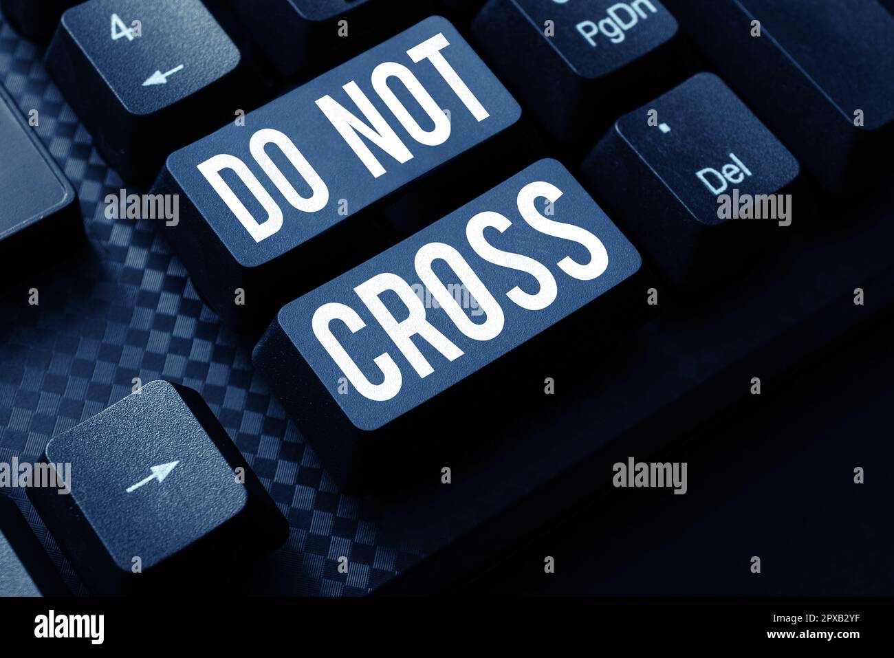 Text caption presenting Do Not Cross, Business showcase Crossing is ...