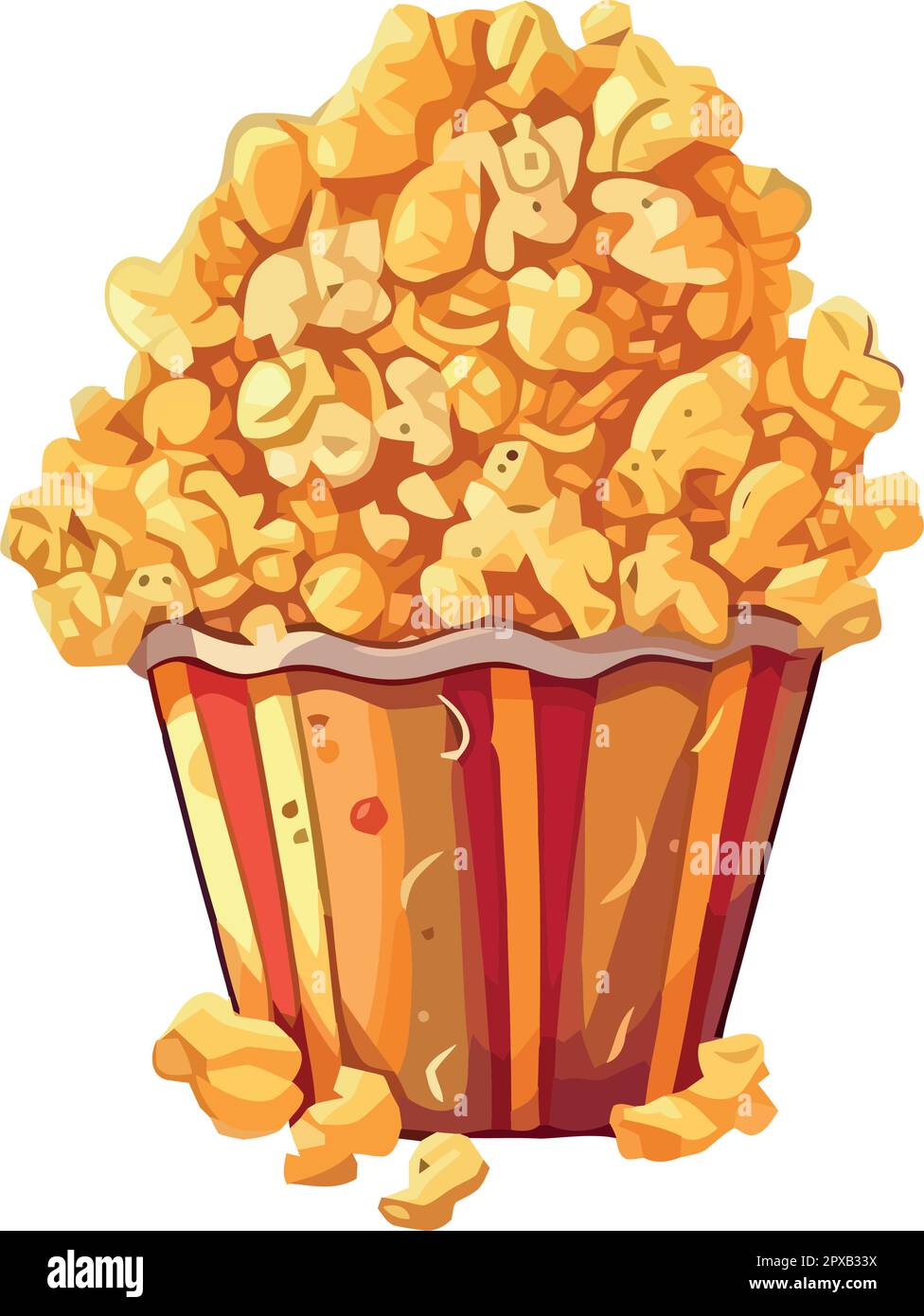 popcorn snacks in a cardboard container Stock Vector Image & Art - Alamy