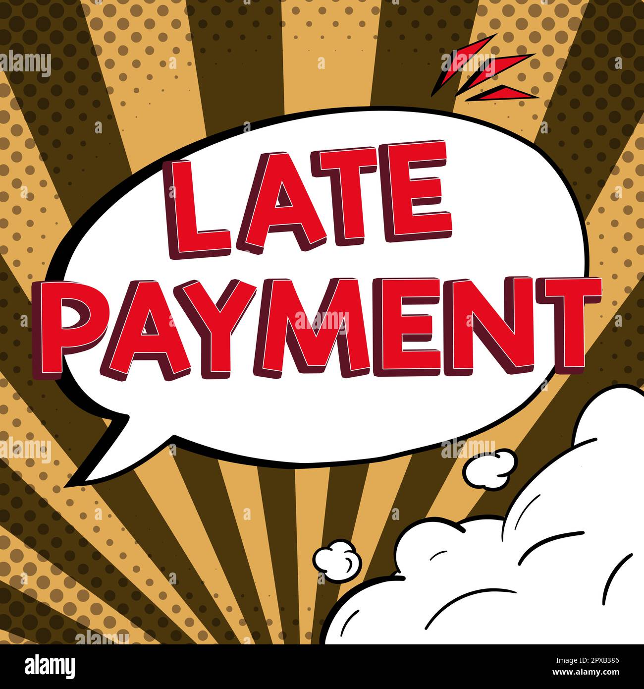 Hand writing sign Late Payment, Business concept payment made to the ...