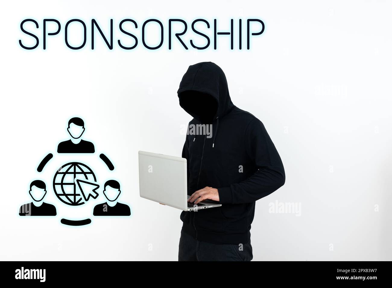 Sign displaying Sponsorship, Word for Position of being a sponsor Give ...