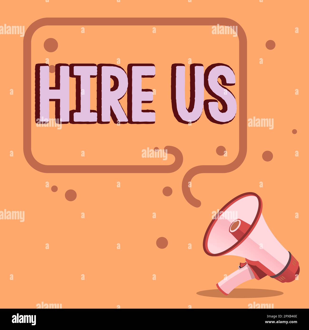 Sign displaying Hire Us, Concept meaning Used by human resources ...