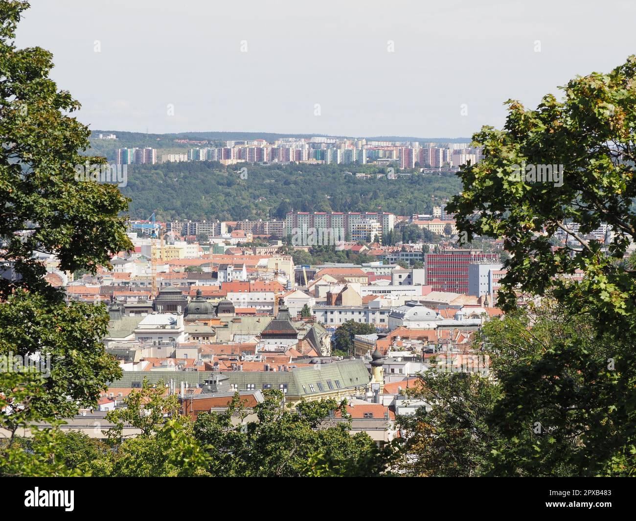 Aerial view of the city in Brno, Czech Republic Stock Photo - Alamy