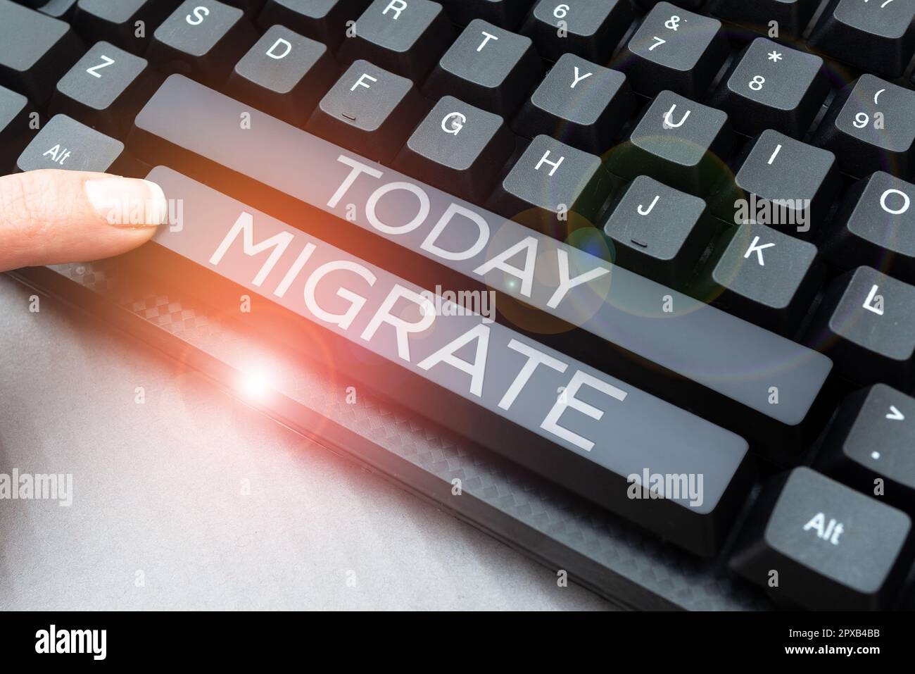 Text showing inspiration Migrate, Word for to move or travel from one ...