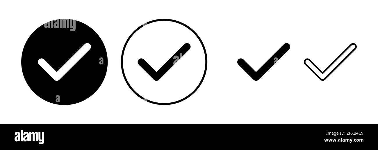 check icon vector. check mark icon. check list button icon Stock Vector ...