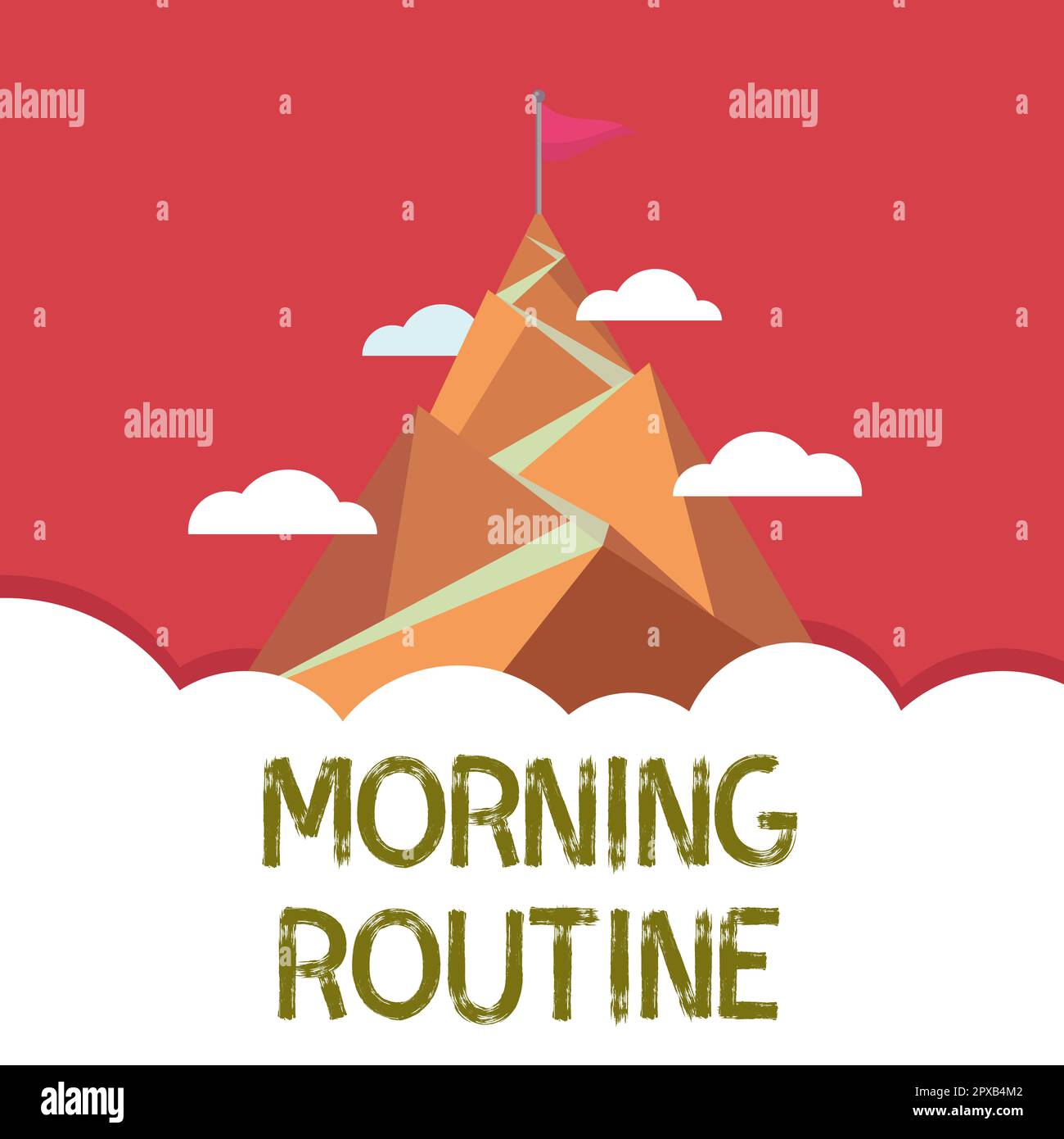 Conceptual caption Morning Routine, Internet Concept initiation of ...