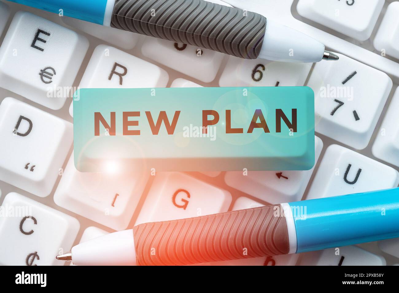 Text sign showing New Plan, Word for Start of a detailed proposal of ...