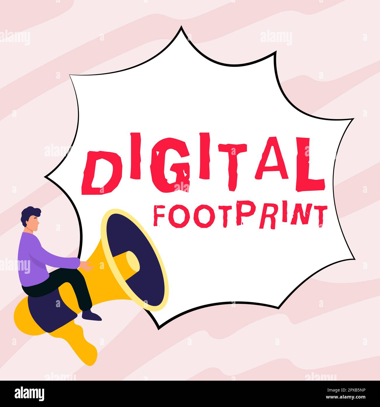 Hand writing sign Digital Footprint, Word Written on uses digital ...