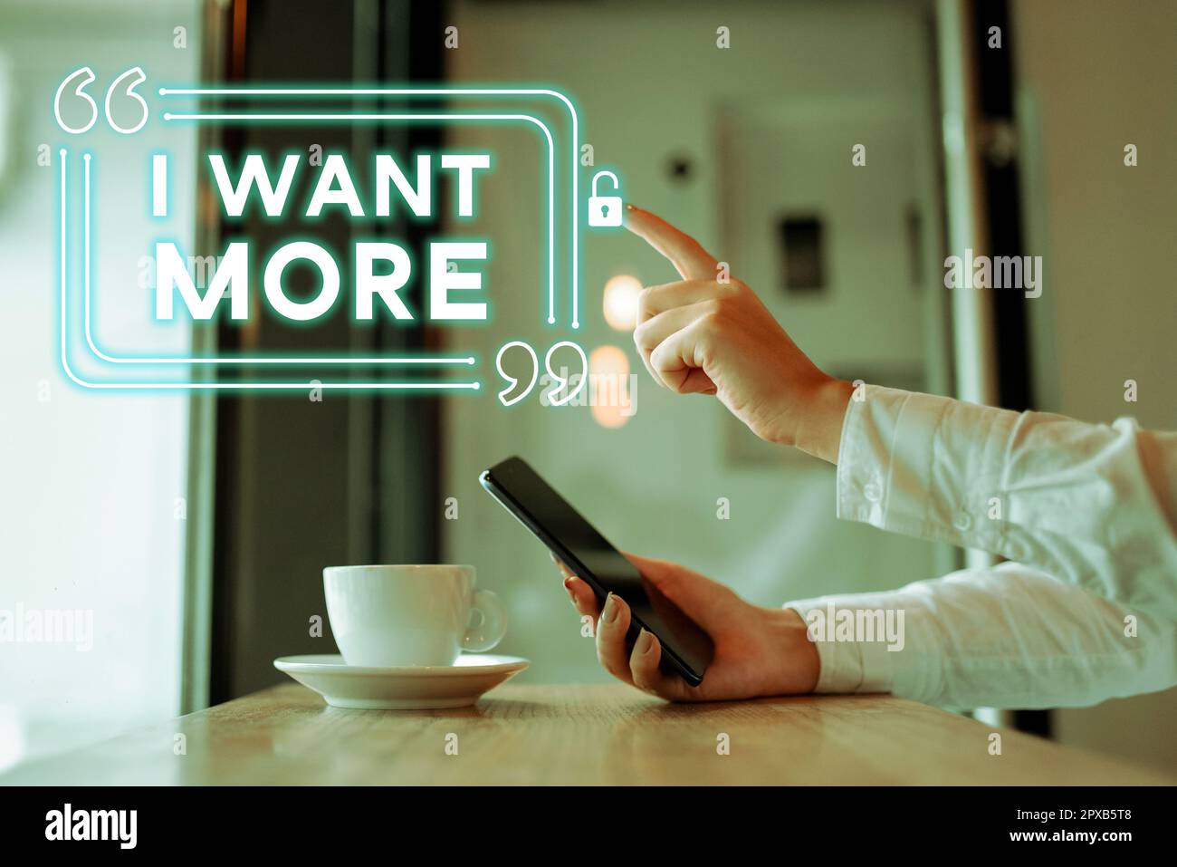 Inspiration showing sign I Want More, Word Written on Not having enough ...