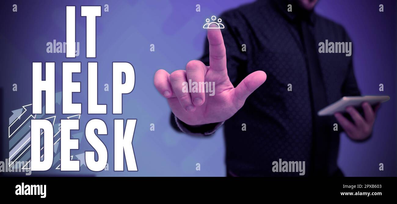 Inspiration showing sign It Help Desk, Concept meaning Online support ...