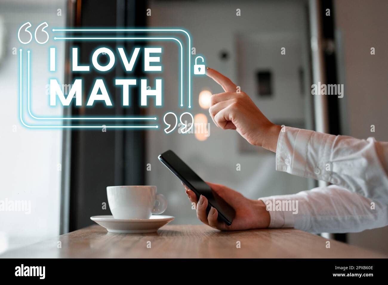 Hand writing sign I Love Math, Business concept To like a lot doing ...