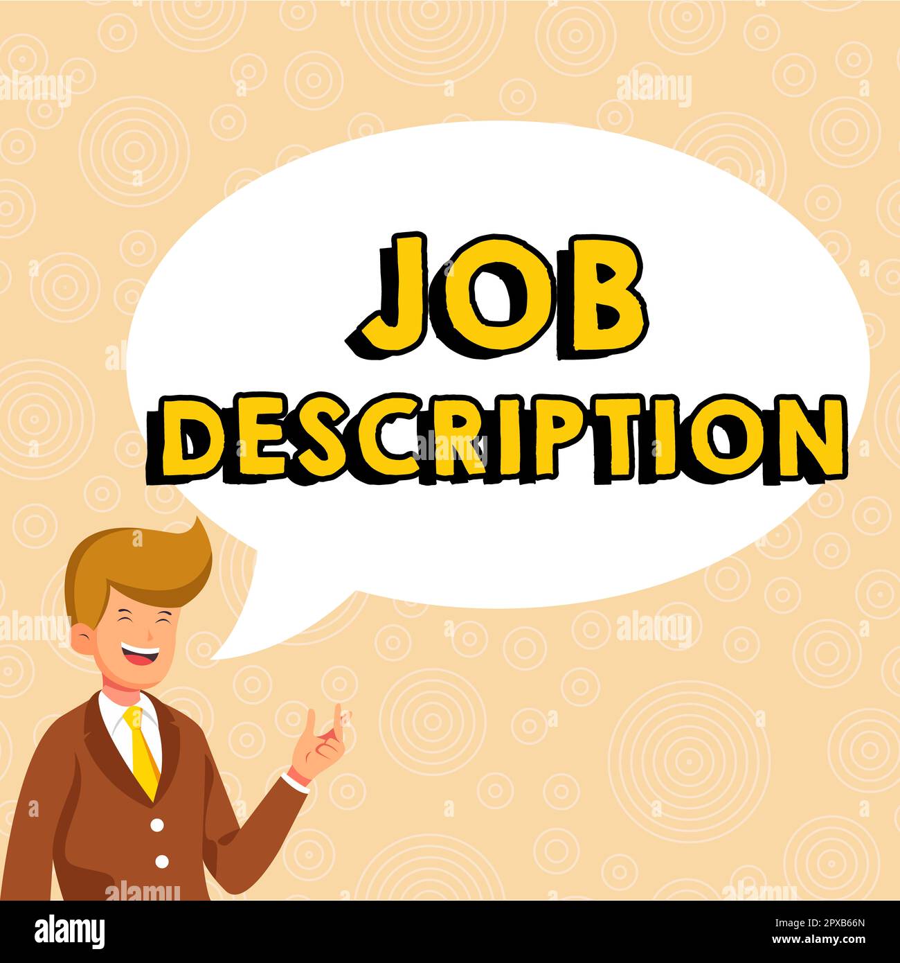 Text caption presenting Job Description, Word for A document that ...