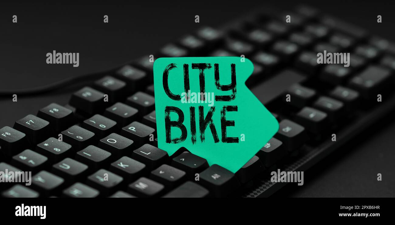 Writing displaying text City Bike, Word for designed for regular short ...