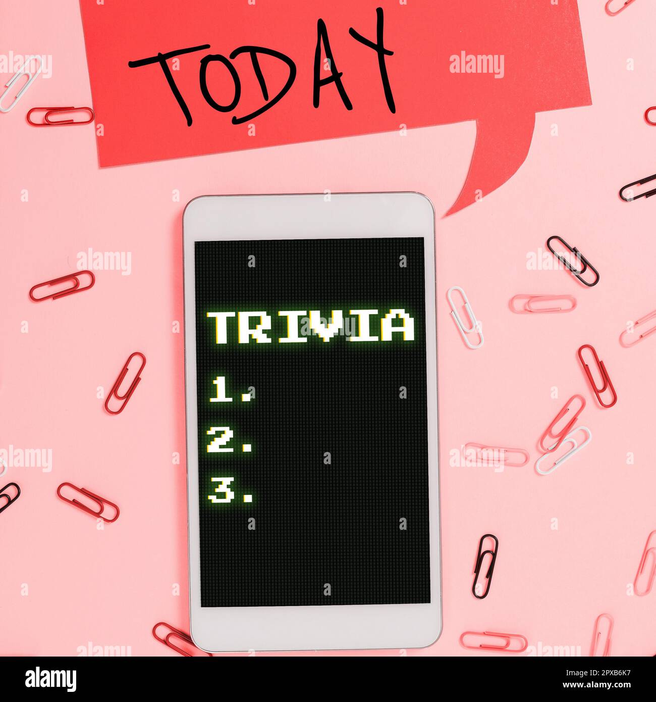 Sign displaying Trivia, Conceptual photo details considerations pieces ...