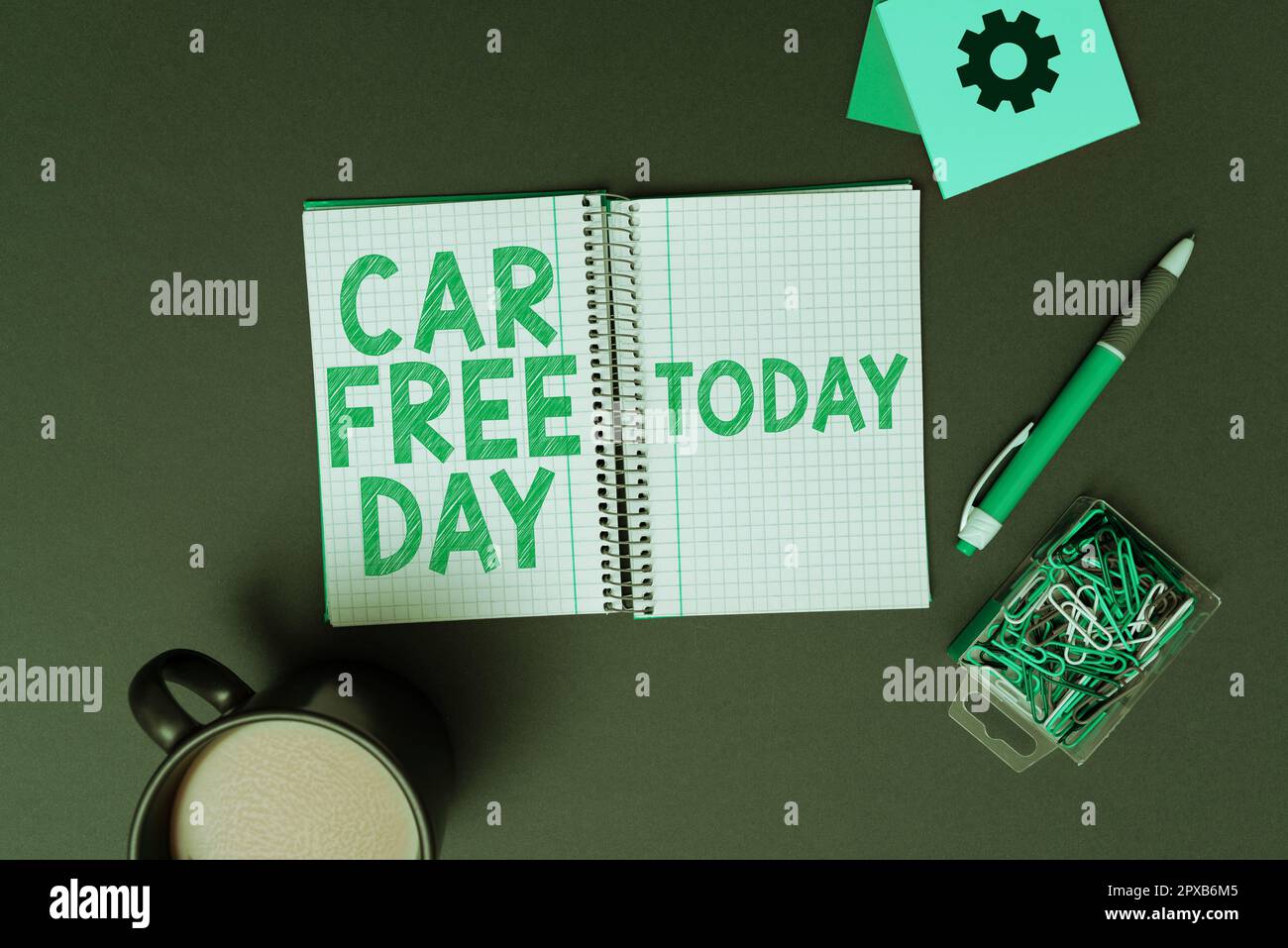 Sign displaying Car Free Day, Concept meaning Environment protection ...