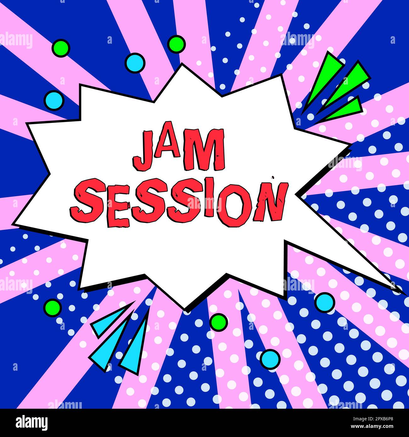 Conceptual caption Jam Session, Business idea impromptu performance by ...