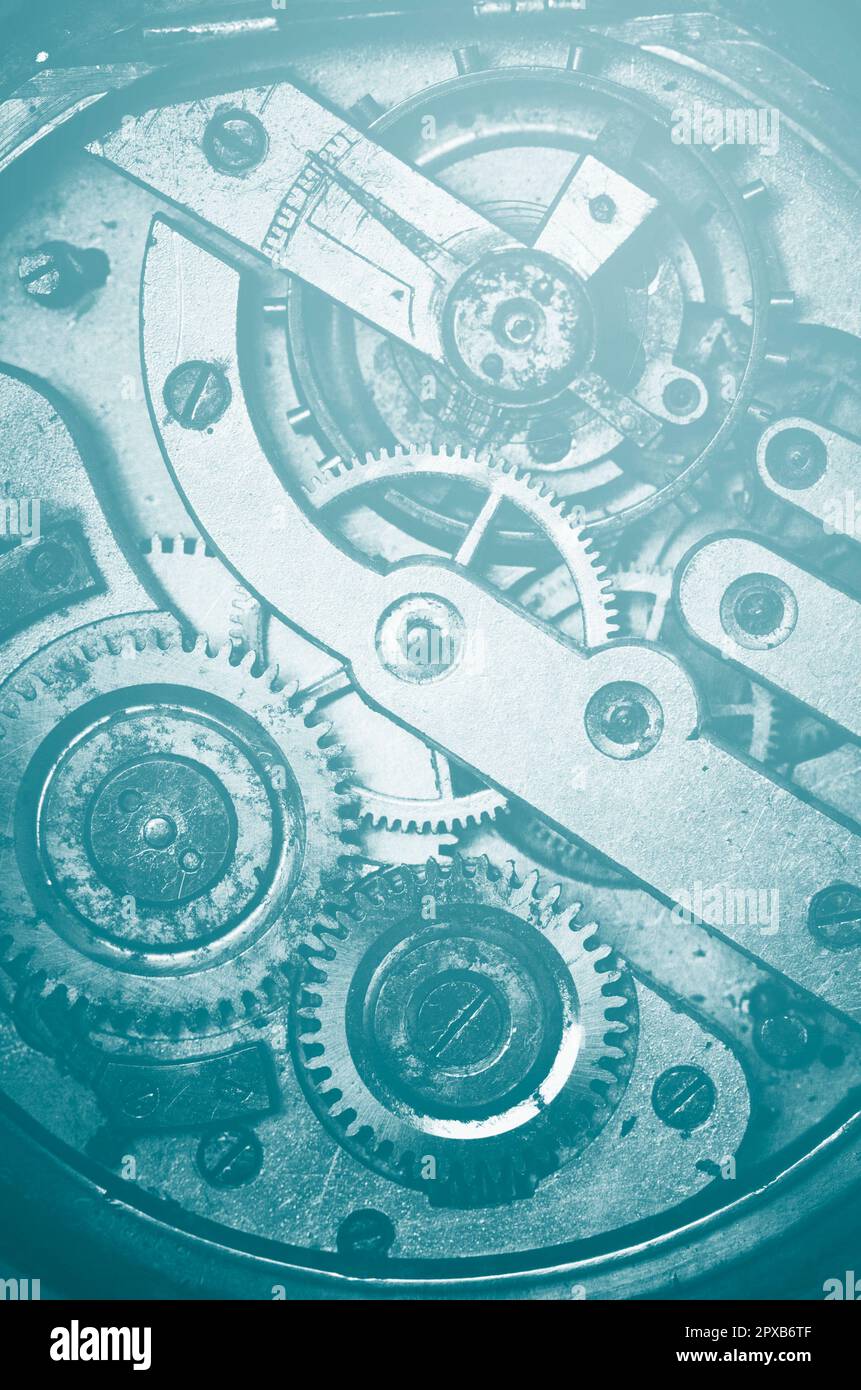 Metal gear design blue rustic hi-res stock photography and images - Alamy