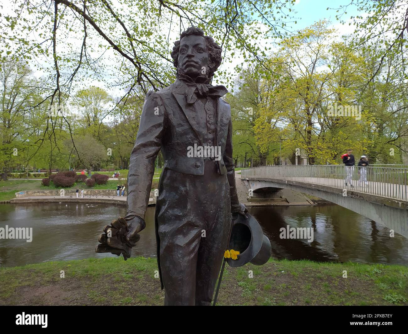 Latvia, Riga, 02.05.2023. Monument to the great Russian poet Alexander ...