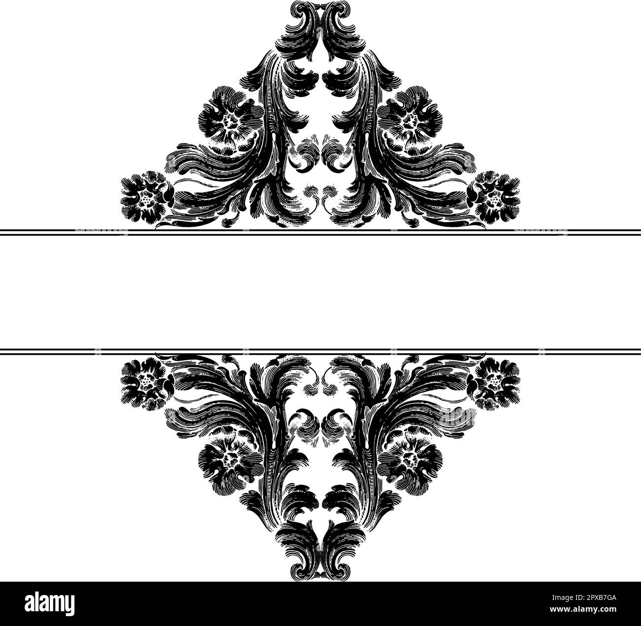 Vector baroque of vintage elements for design. Baroque Scroll as ...