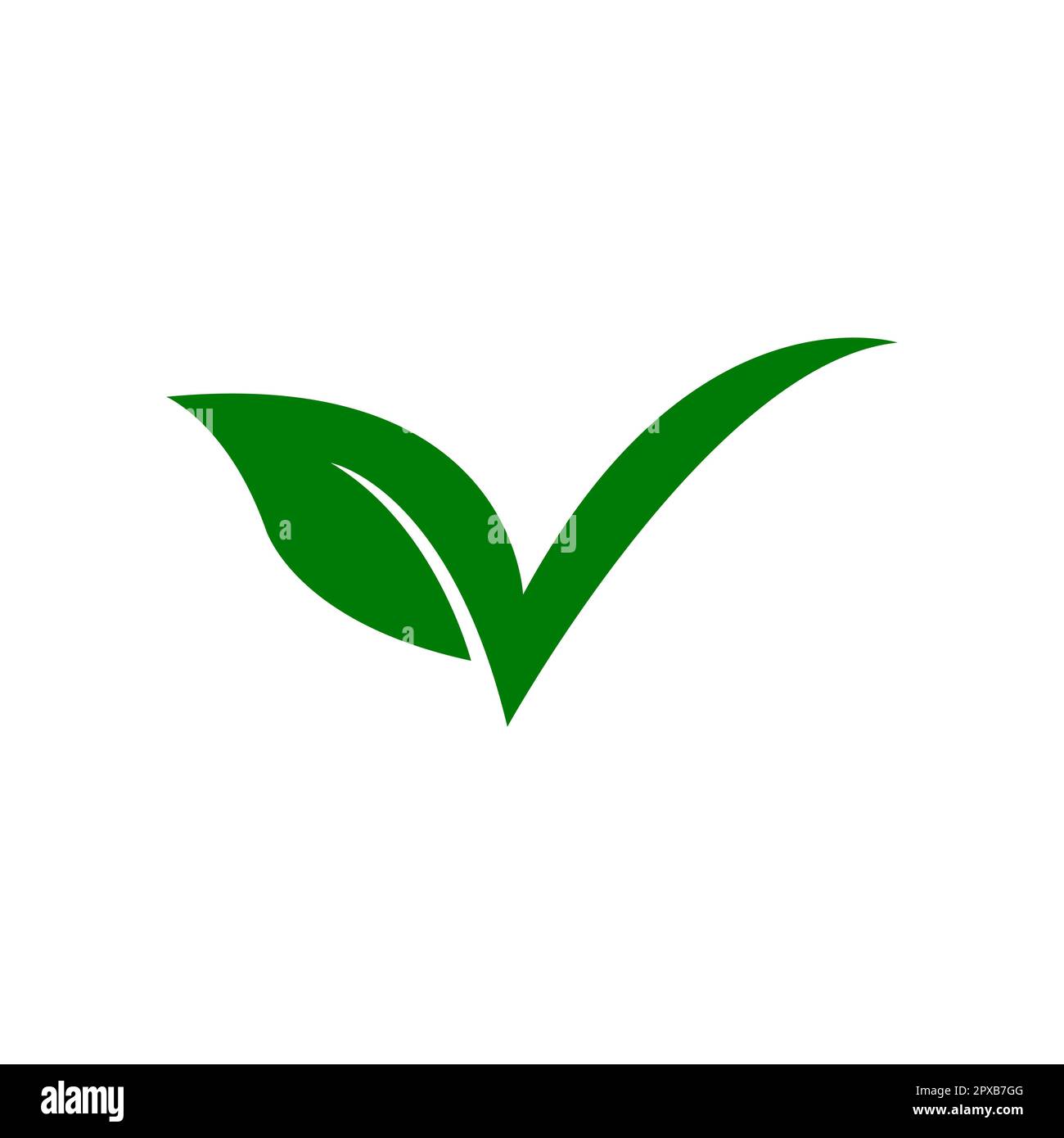 Check leaf logo vegetarian hi-res stock photography and images - Alamy