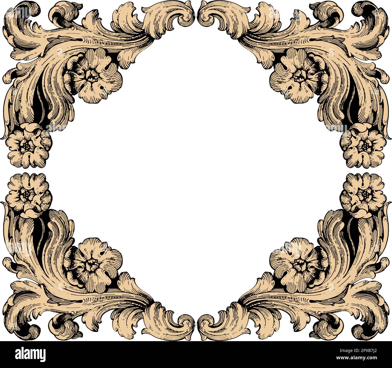 Vector baroque of vintage elements for design. Baroque Scroll as ...