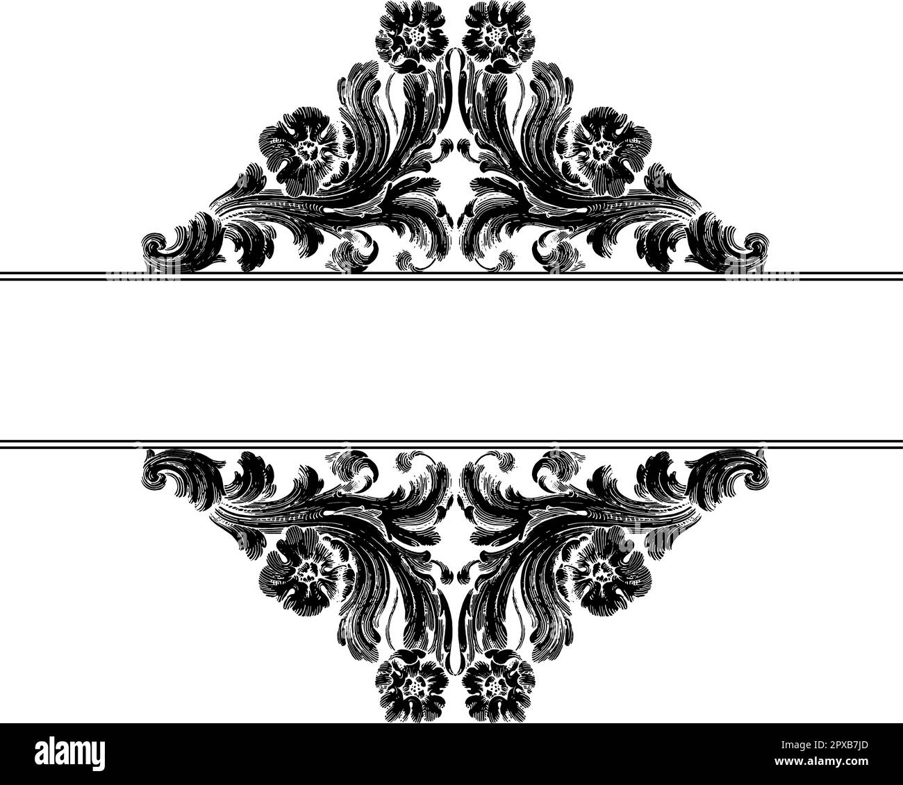 Vector baroque of vintage elements for design. Baroque Scroll as ...