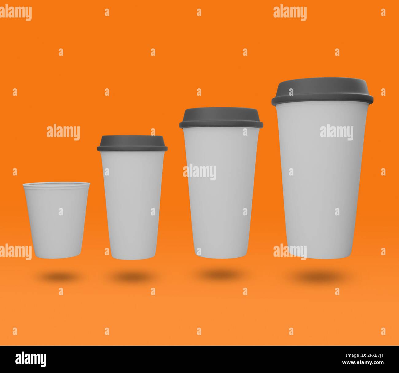 paper cup3d white color can cuse for mockup Stock Photo - Alamy