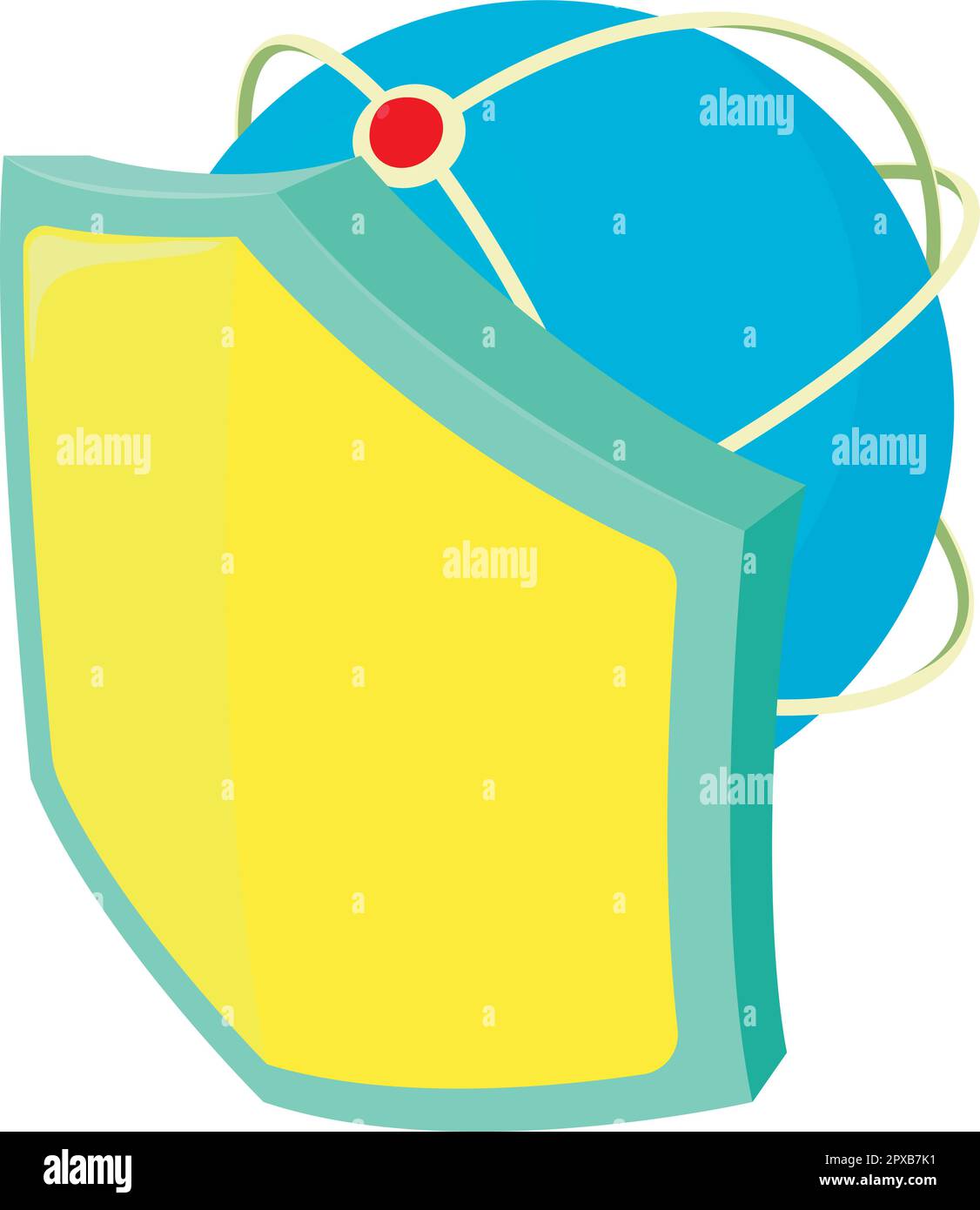 Medieval shield icon isometric vector. Medieval shield on globe grid ...