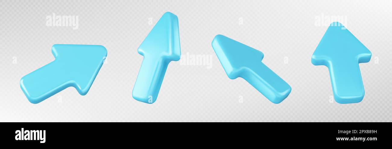 3d Render Mouse Arrow Cursor Icon To Click Vector Realistic Computer Pointer Symbol 