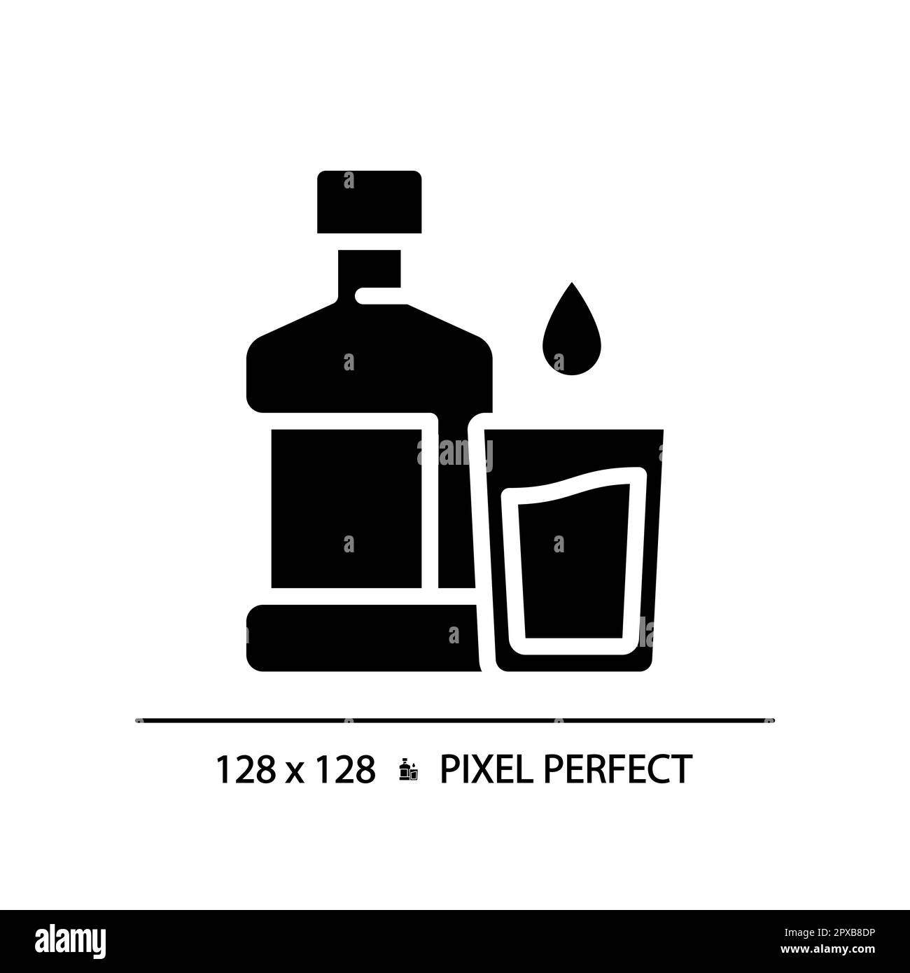 Water pixel perfect black glyph icon Stock Vector Image & Art - Alamy