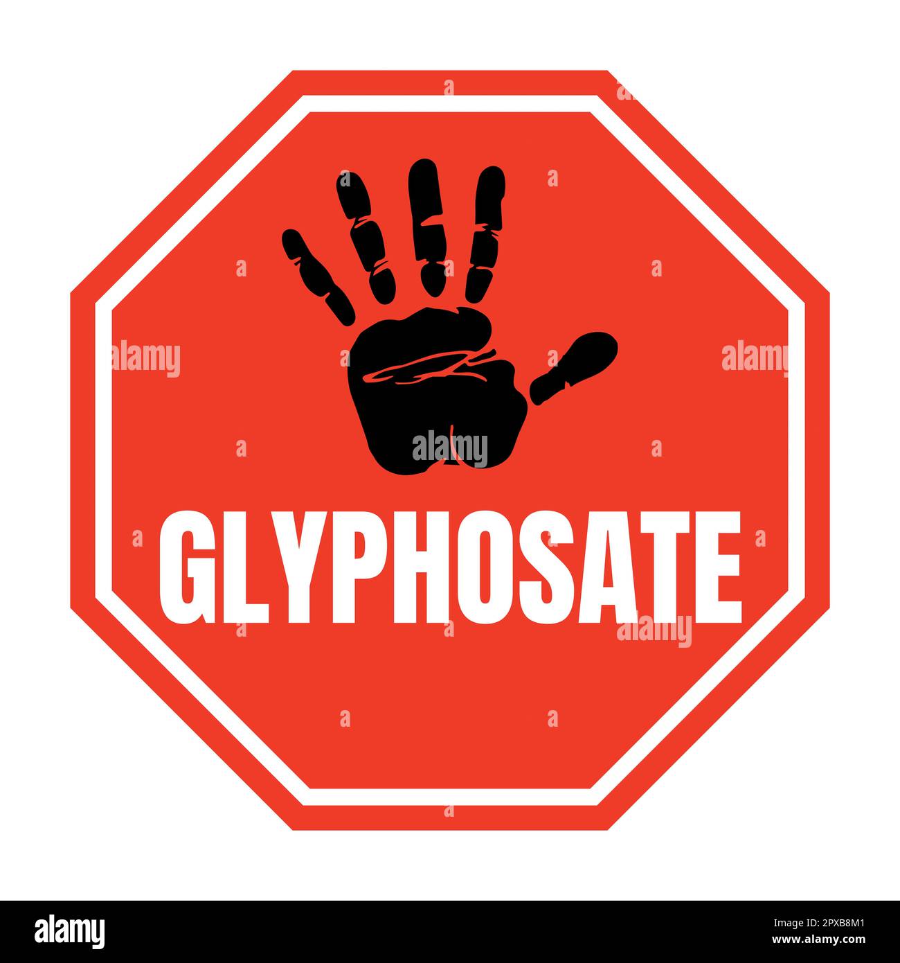 Stop glyphosate symbol icon Stock Photo - Alamy