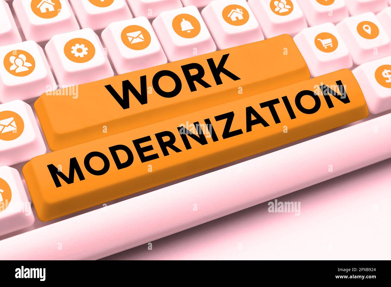 Conceptual caption Work Modernization, Word for changing product ...