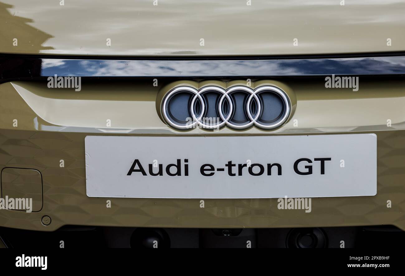 Minsk, Belarus, May 2023 - Audi e-tron GT is a battery electric ...