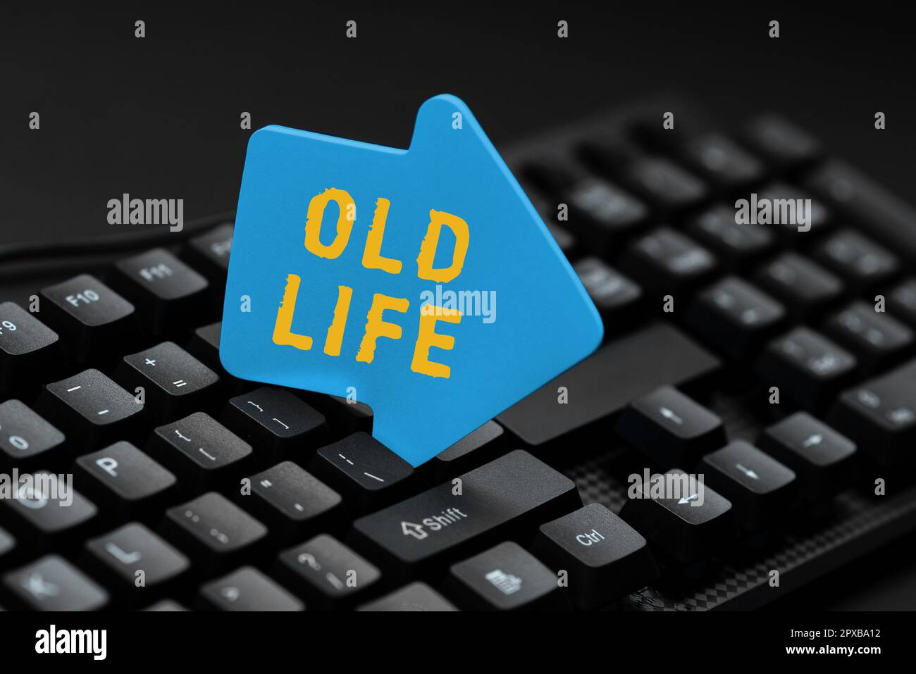Sign displaying Old Life, Business idea the way I was in the past ...