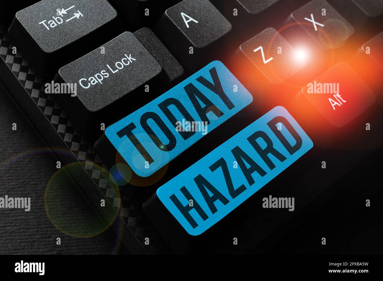 Sign displaying Hazard, Concept meaning account or statement describing ...