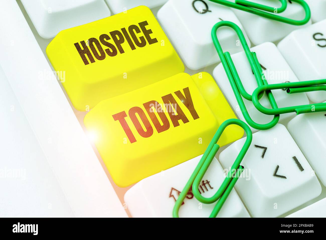 Text sign showing Hospice, Business overview focuses on the palliation ...