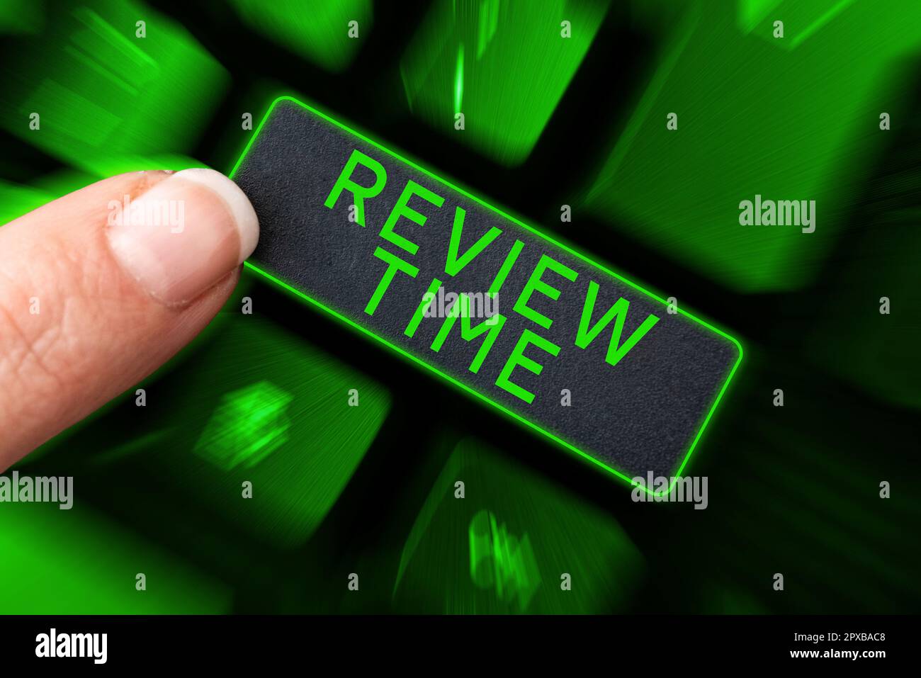 Text sign showing Review Time, Business approach situation or system ...