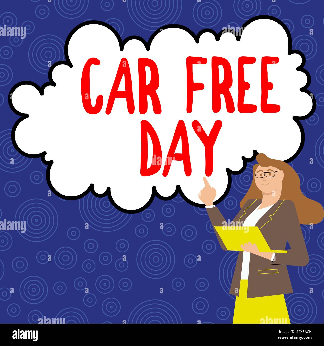 Conceptual caption Car Free Day, Business approach Environment ...