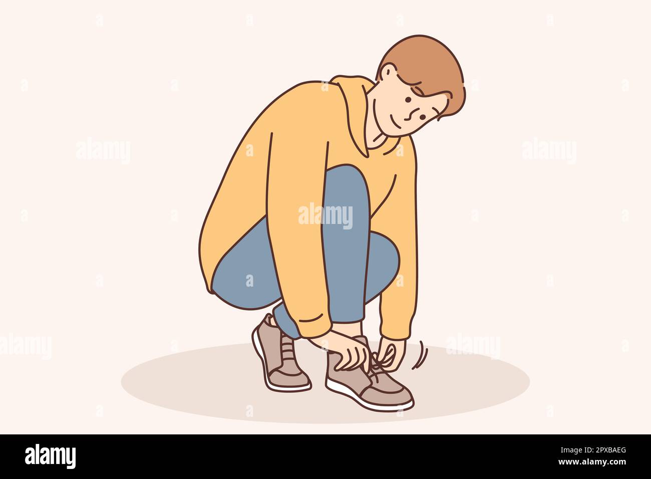 Boy tie tying tightening hi-res stock photography and images - Alamy