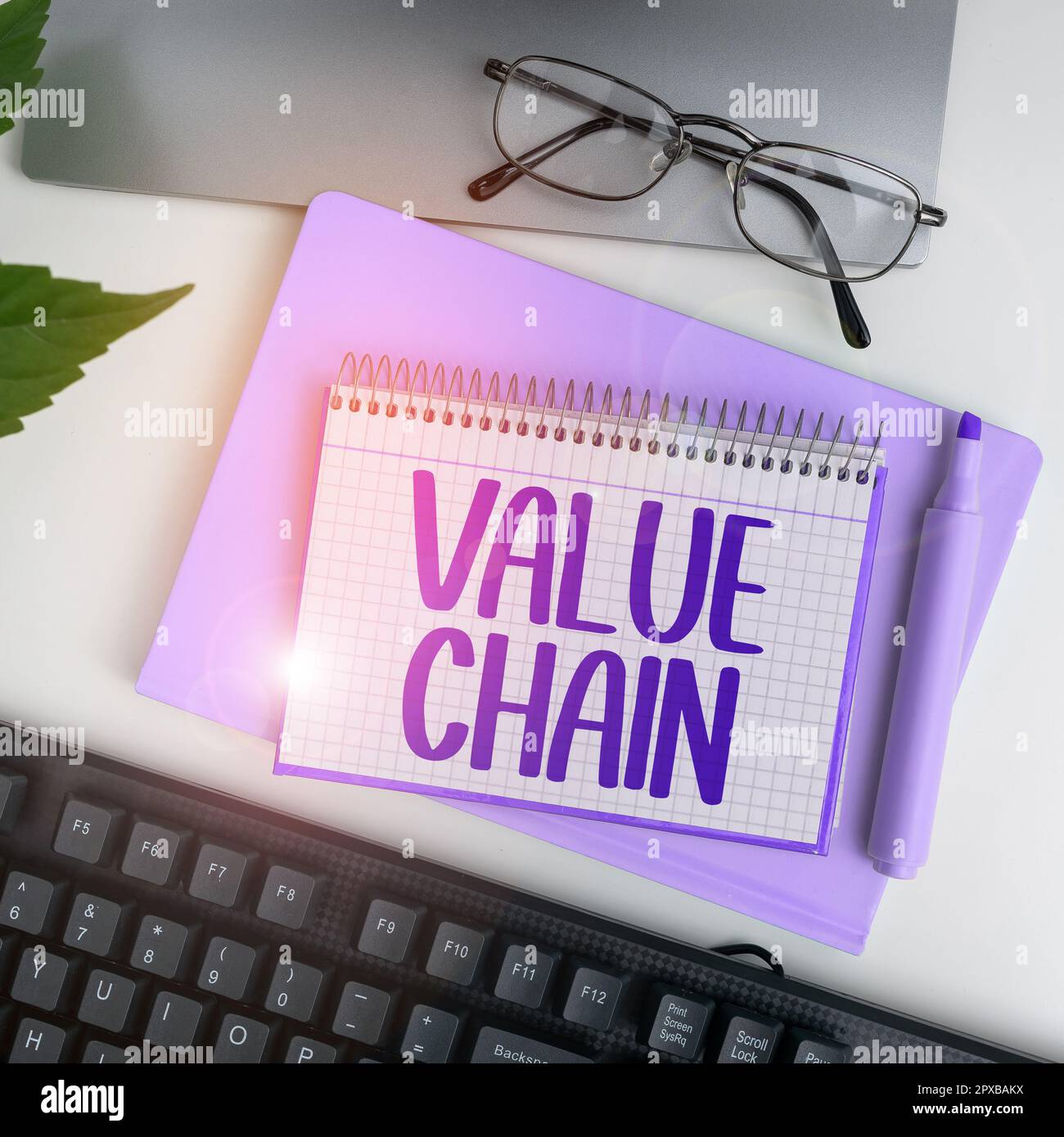 Text caption presenting Value Chain, Word Written on Business ...