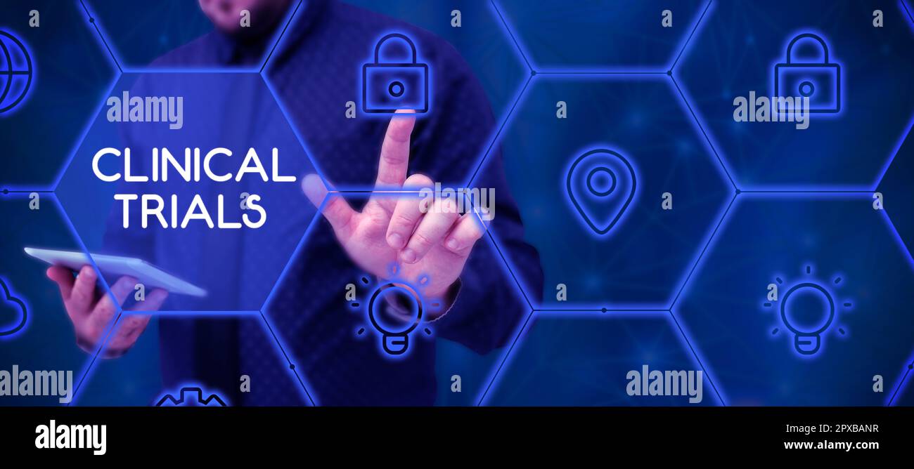 Conceptual display Clinical Trials, Business idea Research ...