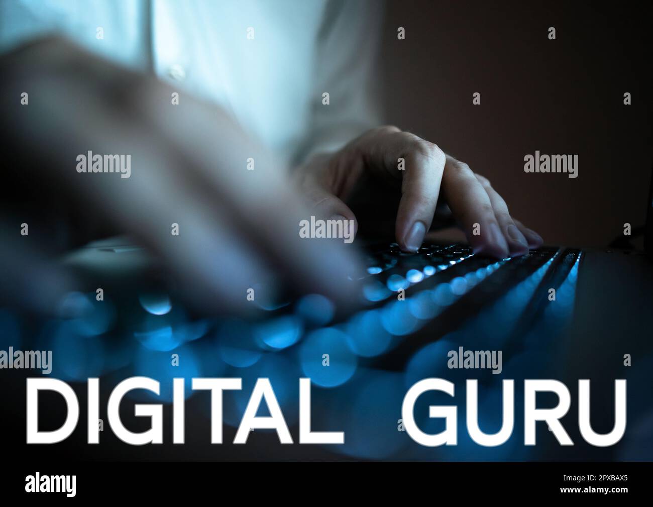 Conceptual display Digital Guru, Word for teacher and intellectual ...