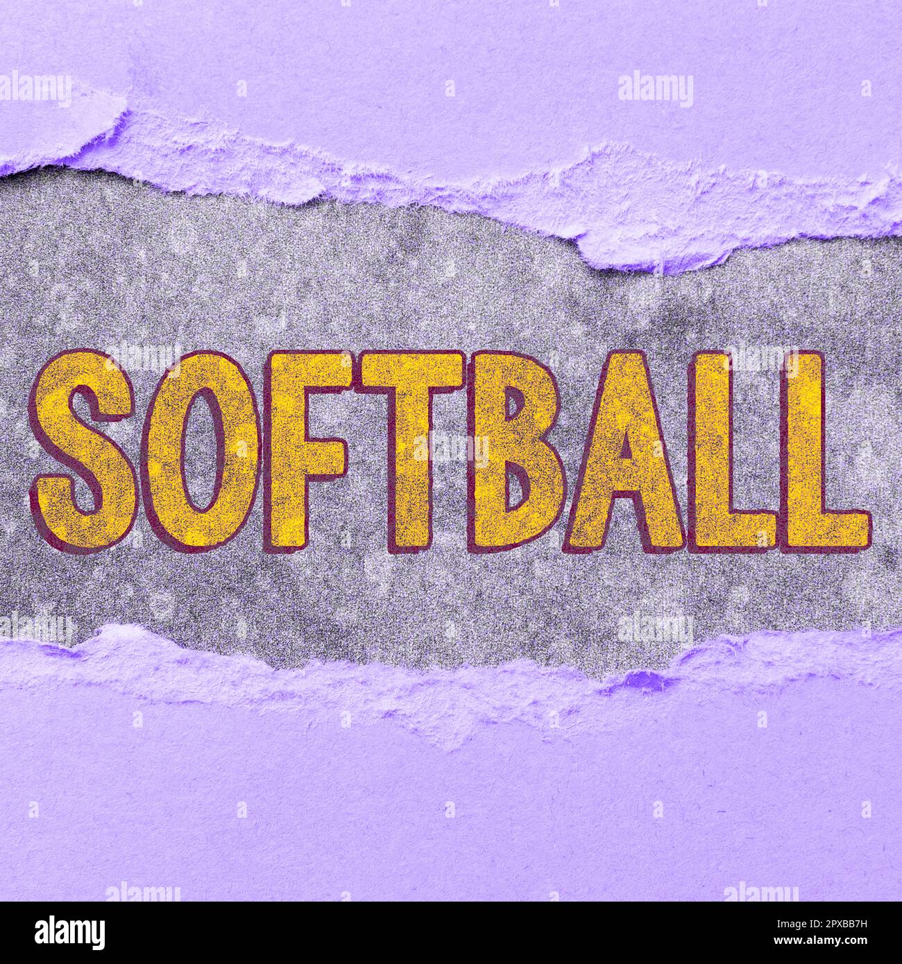 Hand writing sign Softball, Conceptual photo a sport similar to ...