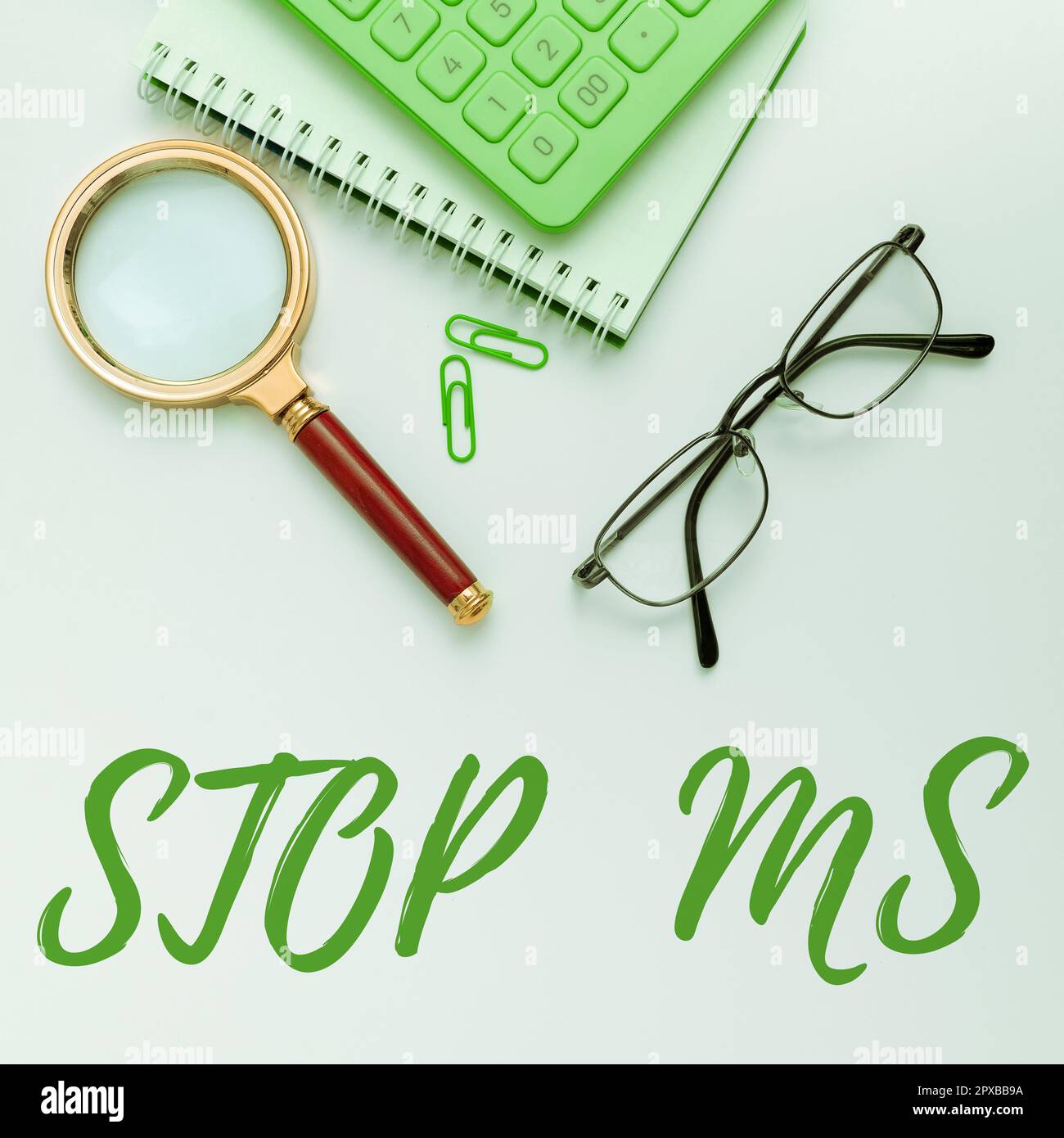 Conceptual display Stop Ms, Business overview prevent disease marked by ...