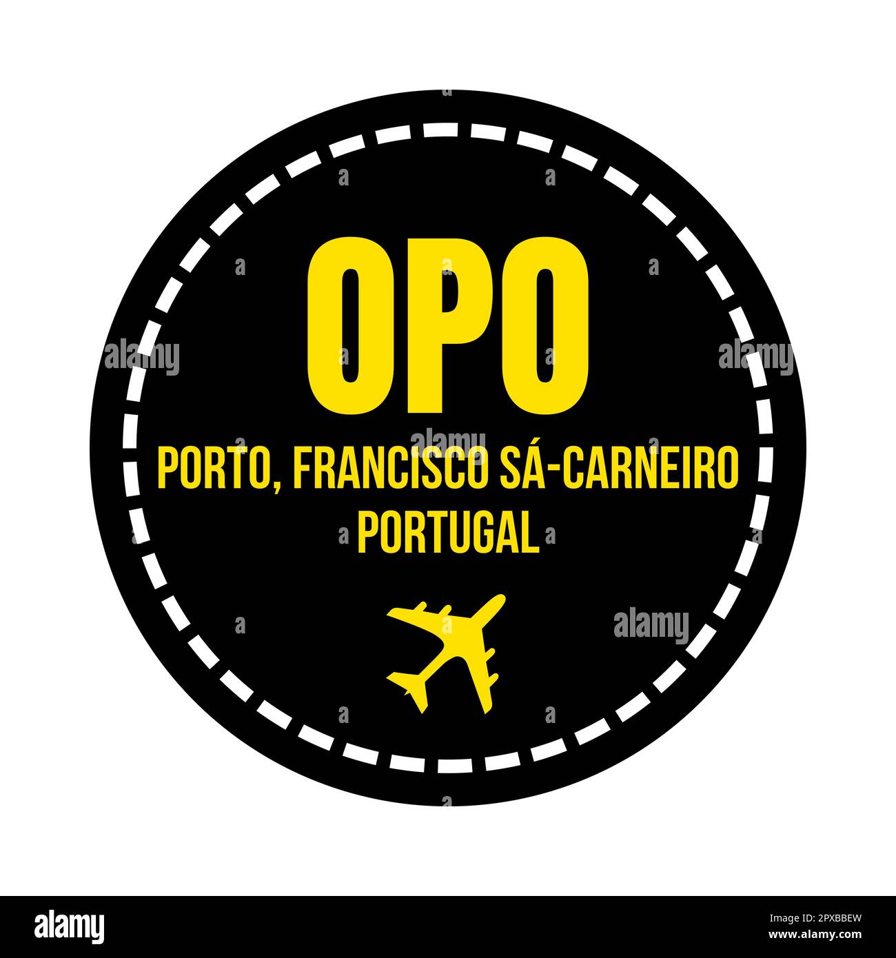 OPO Porto airport symbol icon Stock Photo - Alamy