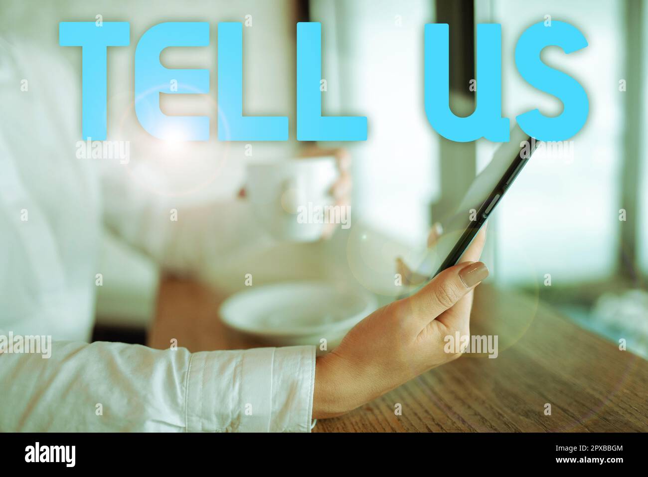 Handwriting text Tell Us, Concept meaning Telling your personal ...