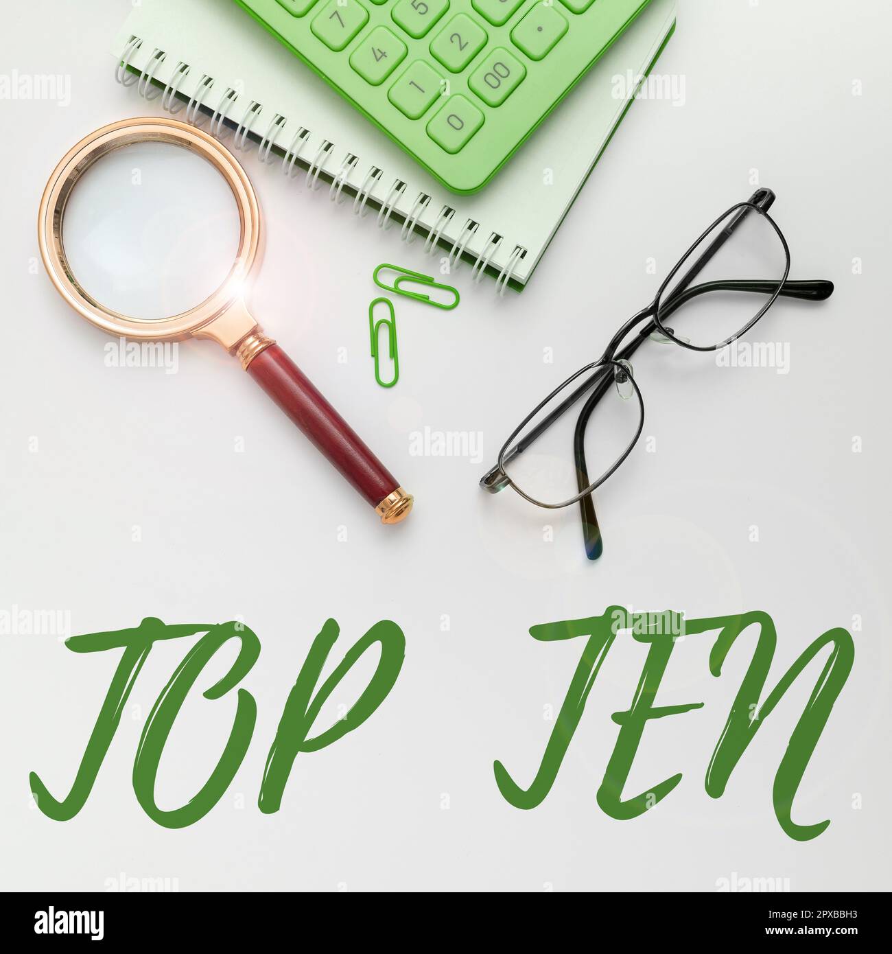Conceptual caption Top Ten, Business approach the ten most popular ...