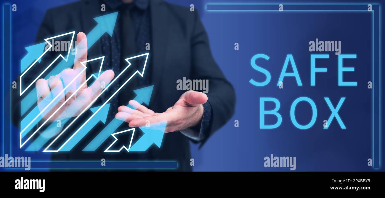 Text showing inspiration Safe Box, Business idea A small structure ...