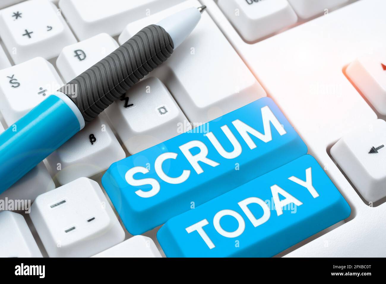 Text sign showing Scrum, Business showcase handwriting as distinct from print written characters ...